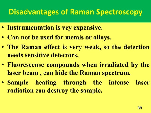 RAMAN SPECTROSCOPY AND ITS APPLICATIONS | PPTX