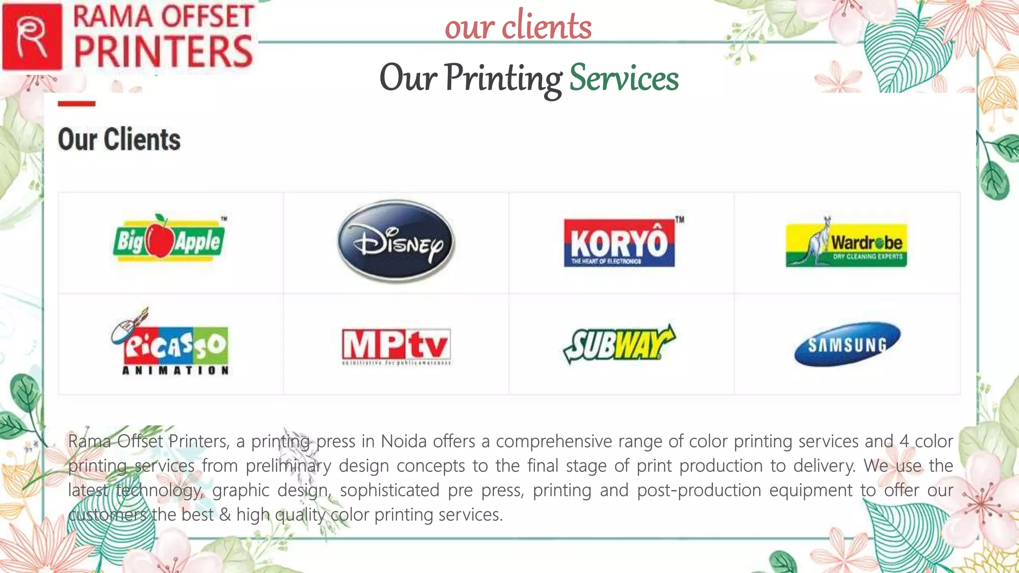 Rama offset printers | PPT