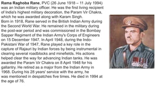 Rama Raghoba Rane A true legend. old ppt | PPTX