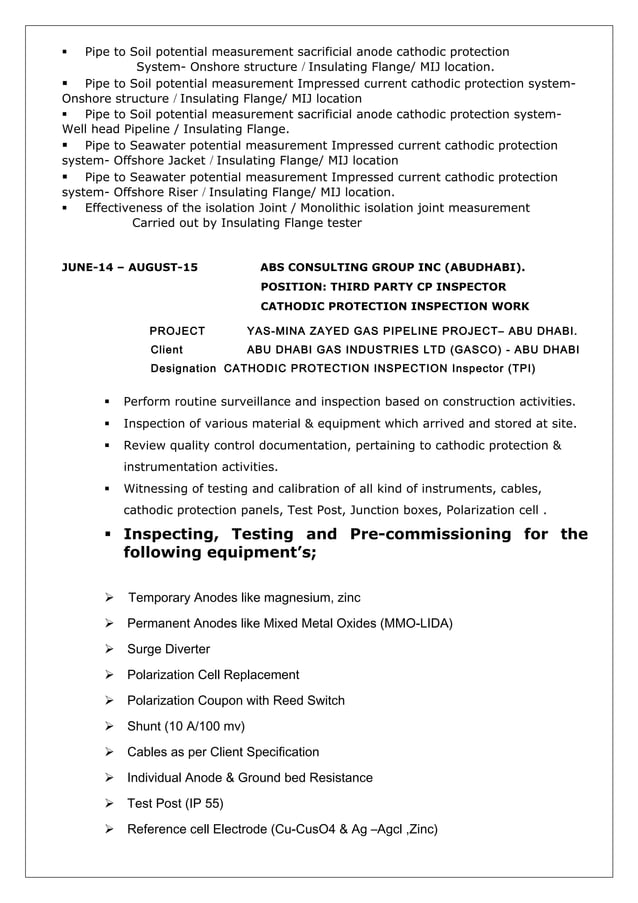 RAMASAMY (NACE CERTIFIED CP LEVEL II ENGINEER) | PDF