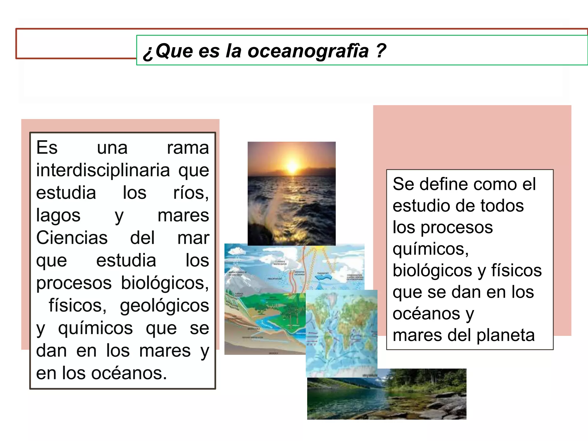 Ramas de la oceanografia | PPT