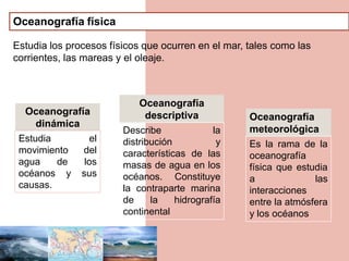 Ramas de la oceanografia | PPTX