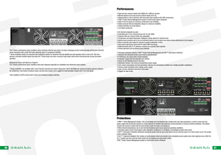 RAM Audio Catalogue - Premium Audio Power Amplifiers | PDF