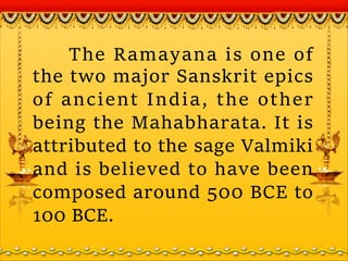 RAMAYANA the Indian Epic of Indian culture | PDF