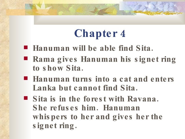 Ramayana Chapter Notes | PPT