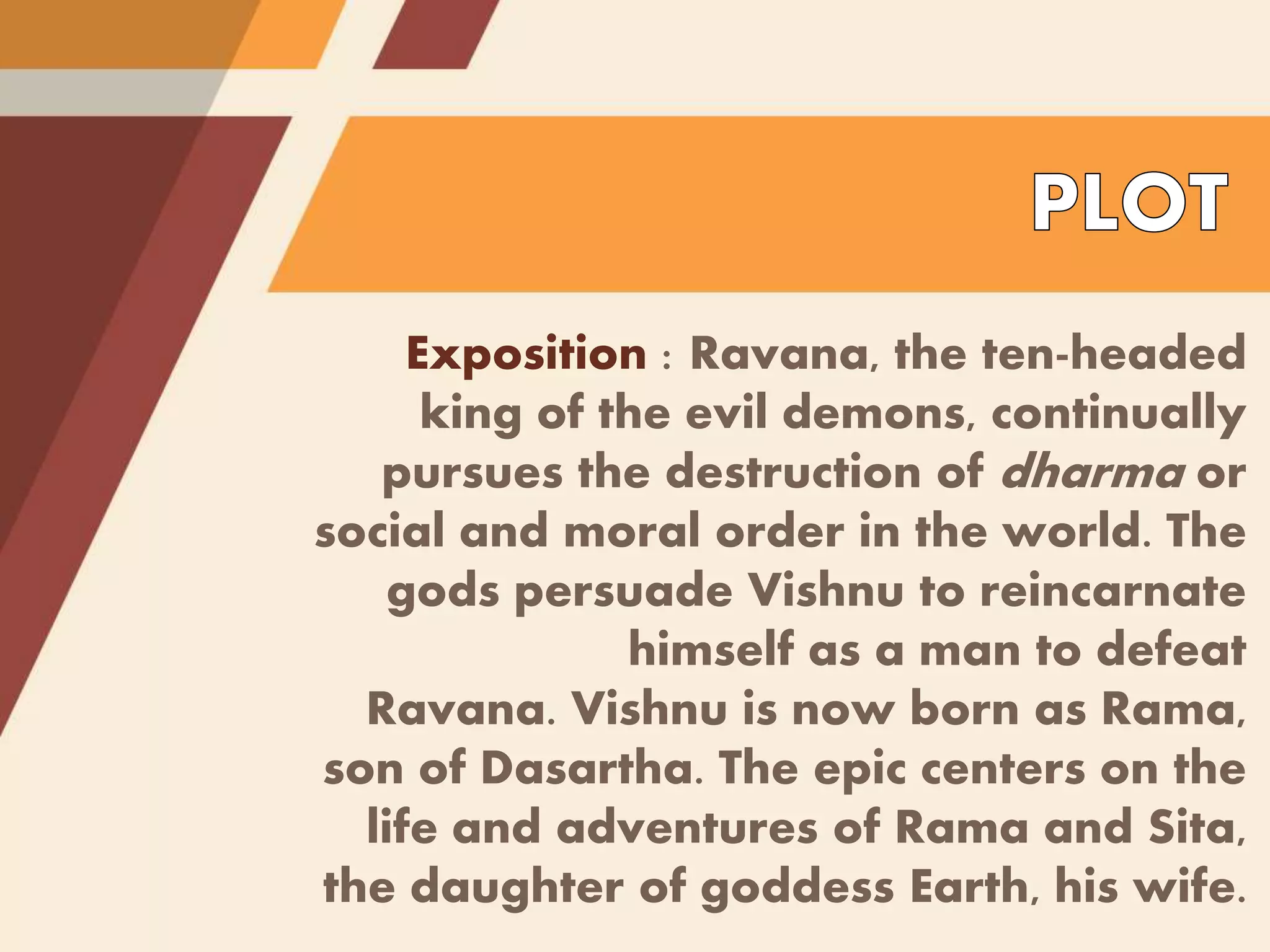 Ramayana elements and plot | PPTX