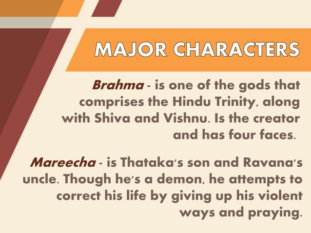 Ramayana elements and plot | PPTX | Hinduism | Religion & Spirituality