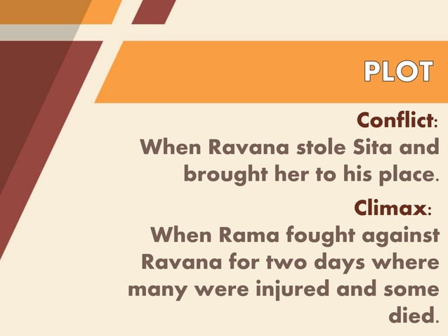 Ramayana elements and plot | PPTX | Hinduism | Religion & Spirituality