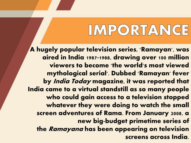 Ramayana elements and plot | PPTX | Hinduism | Religion & Spirituality