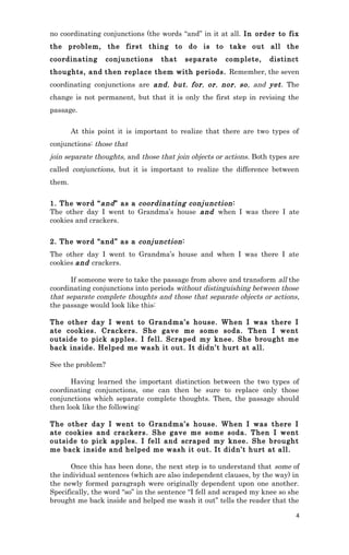 Rambling sentences handout | DOC