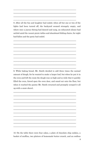 Rambling sentences handout | DOC