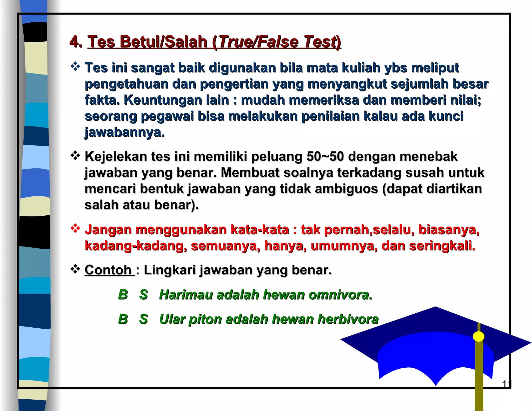 Rambu rambu pembuatan alat ukur kemajuan belajar 2 | PPT