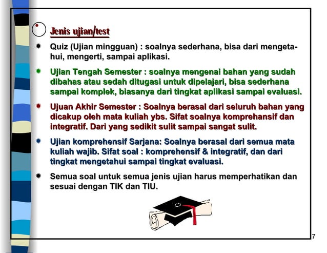 Rambu rambu pembuatan alat ukur kemajuan belajar 2 | PPT