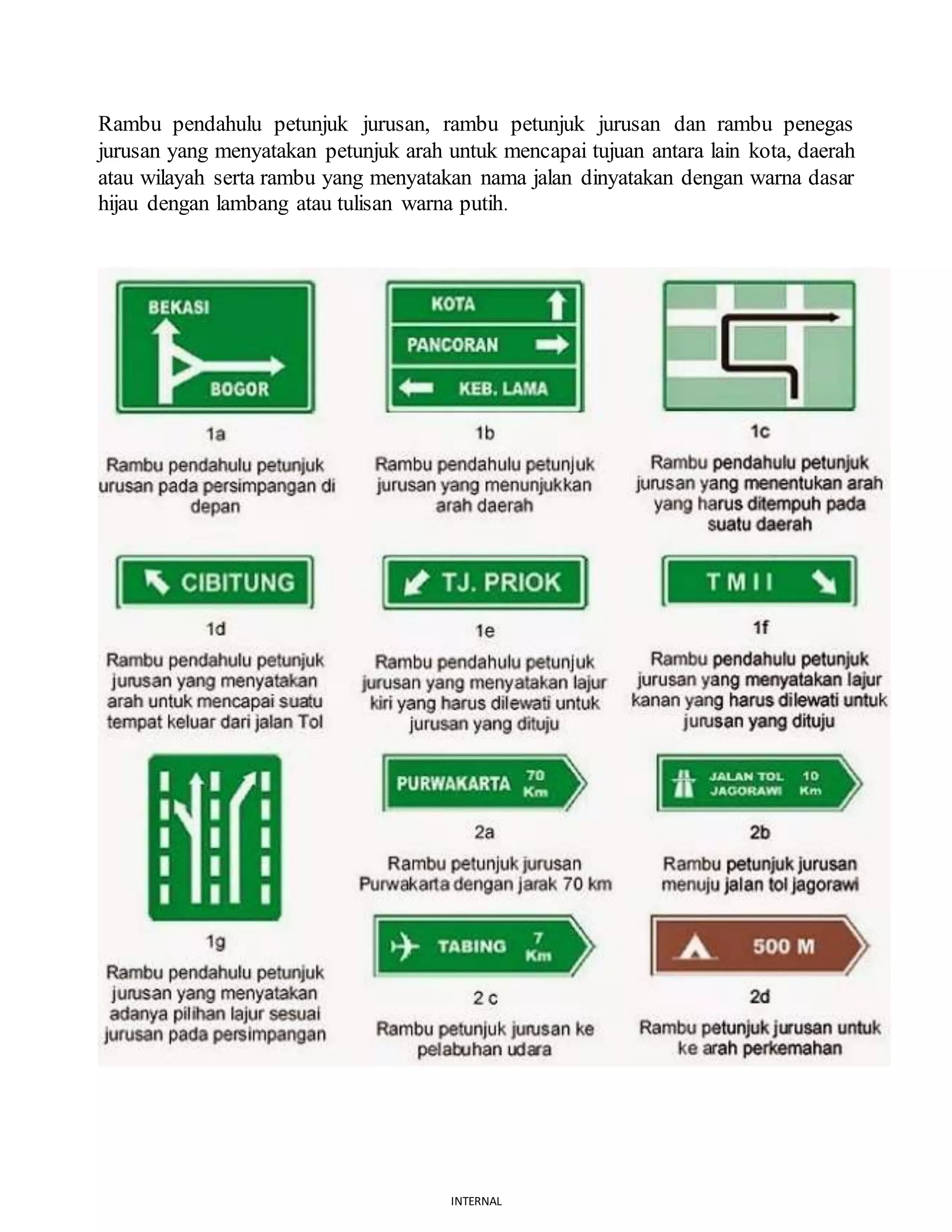 Rambu rambu lalu lintas | DOCX