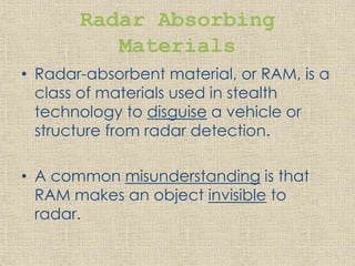 Radar Absorbing Materials by Shaunak Aphale | PPTX