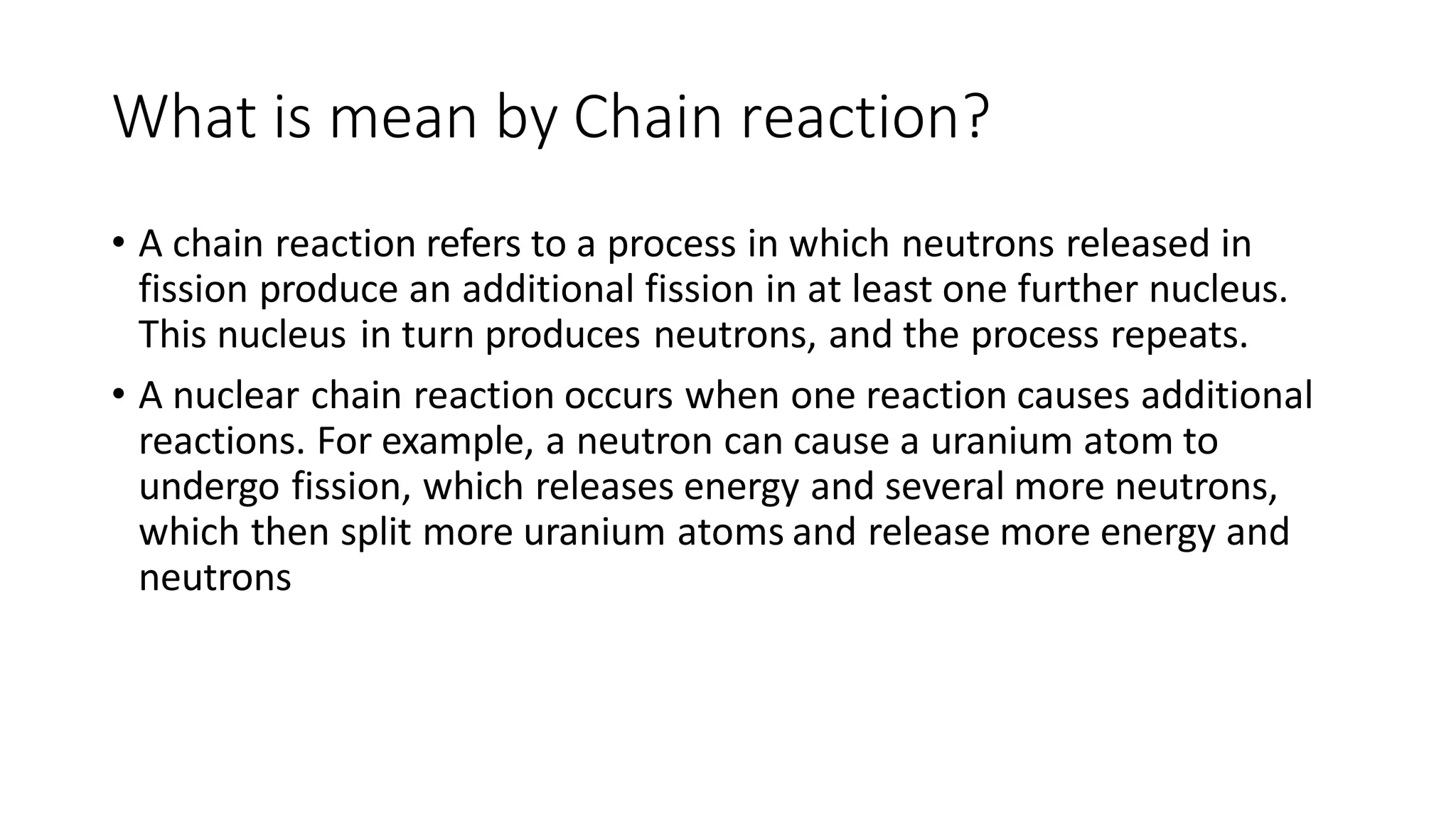Chain reaction | PPTX