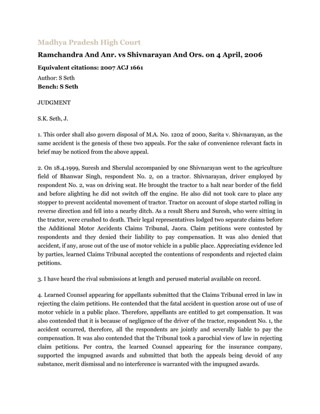 Ramchandra and anr | PDF