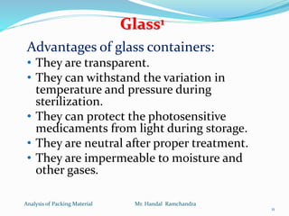 Ramchandra ipqc of packaging material | PPTX