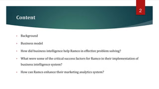 Ramco cement BI Case Study | PPTX