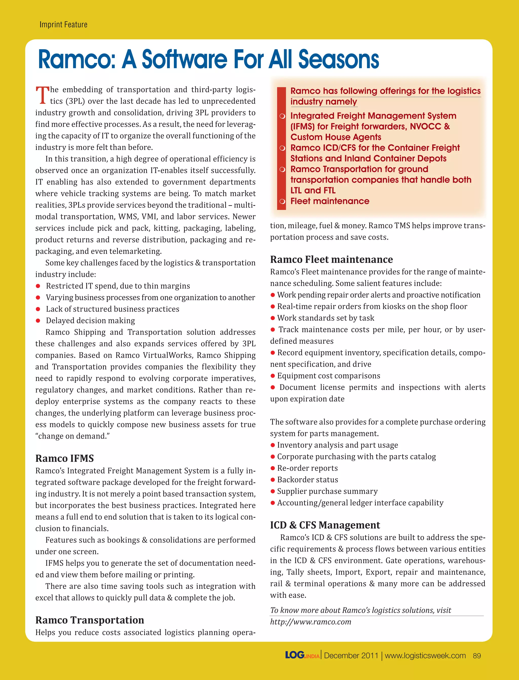 Ramco - A Software for all Seasons | PDF