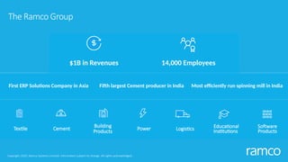 Ramco Logistics Platform Overview Presentation | PPTX | Logistics | Business