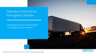 Ramco Logistics Platform Overview Presentation | PPTX