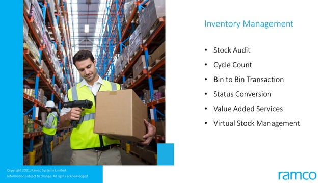 Ramco_Logistics Suite_WMS.pptx | Ramco systems | PPTX | Logistics | Business