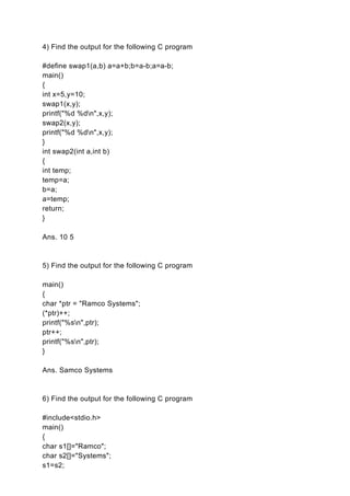Ramco Sample Paper 2003 | DOC