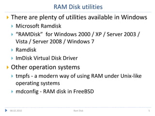Ram Disk | PDF