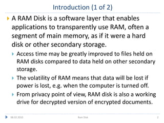Ram Disk | PPT