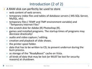 Ram Disk | PPT