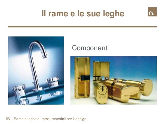 Rame e leghedi rame, materiali per il design