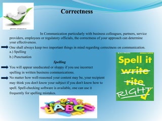 7 C's of business communication | PPTX