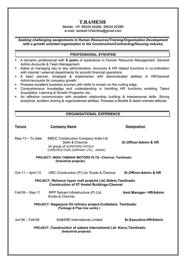 Ramesh.t resume | PDF
