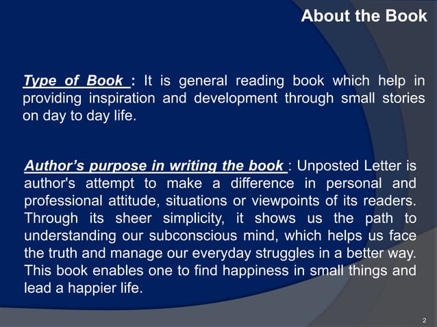 Unposted letter | PPT