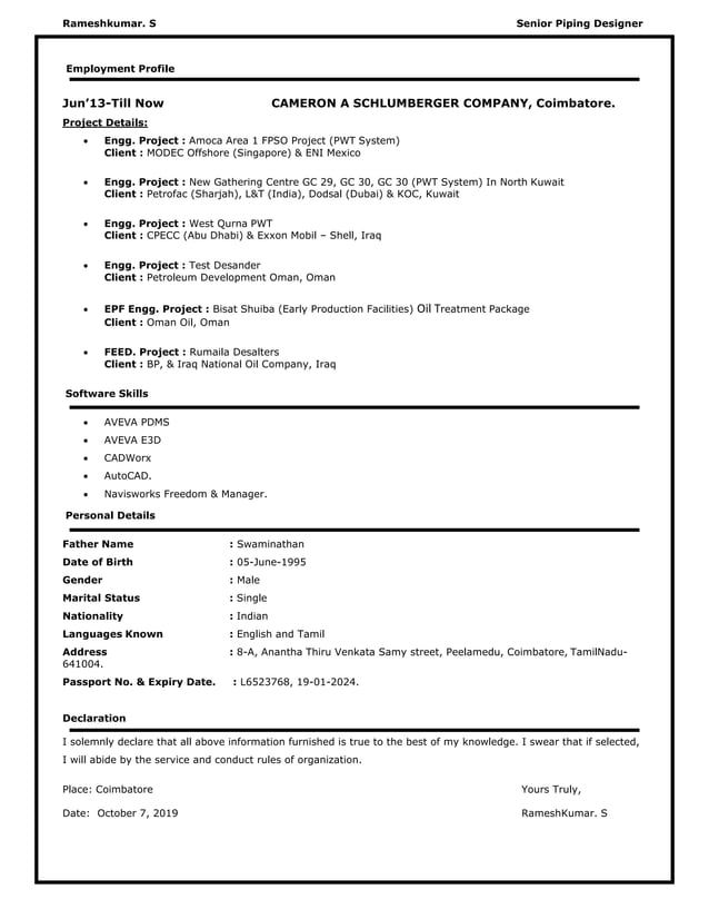 Rameshkumar resume | PDF