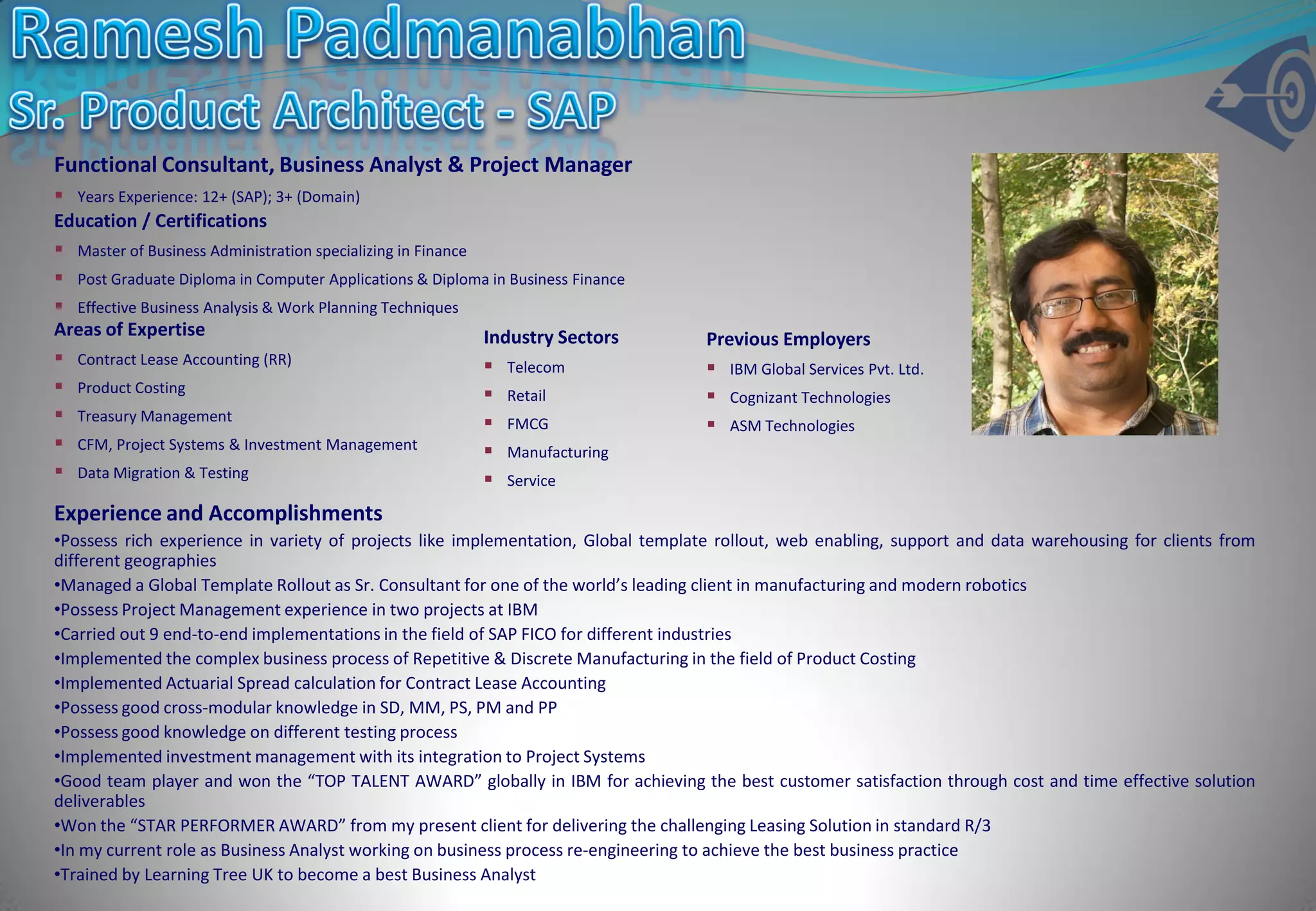 About Ramesh Padmanabhan | PPT