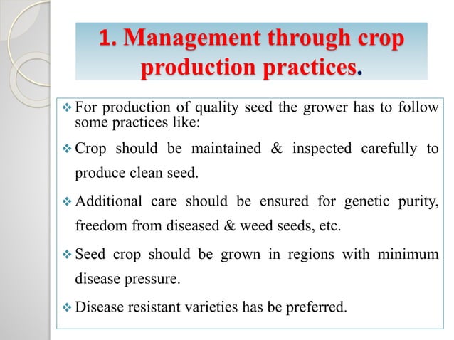 SEED BORNE DISEASES | PPTX | Agriculture | Industries