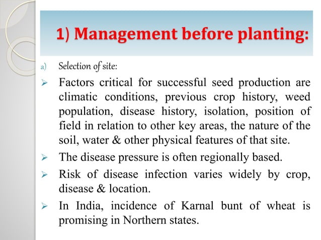 SEED BORNE DISEASES | PPTX | Agriculture | Industries