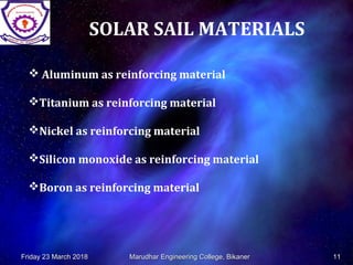 MEMS and Solar Sail for Space Application | PPT