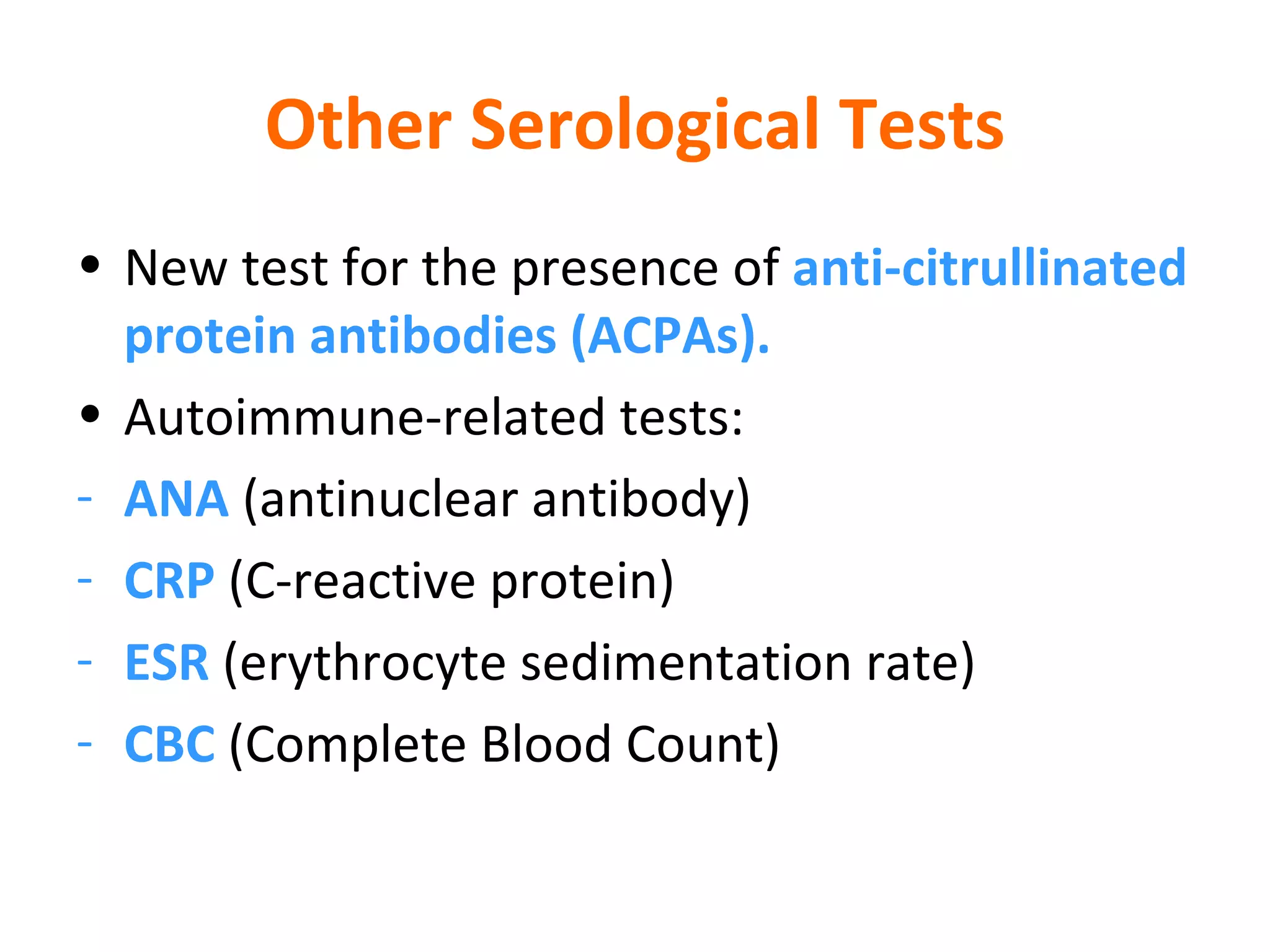 Rheumatoid Factor and Its Diagnositc Significance | PPT