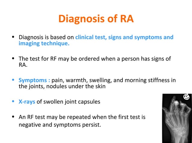 Rheumatoid Factor and Its Diagnositc Significance | PPT