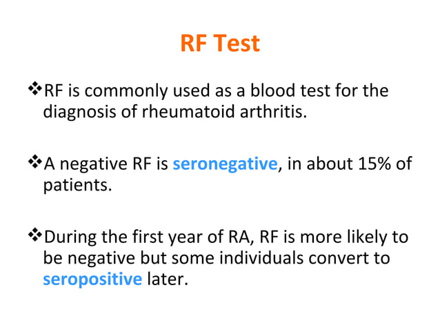 Rheumatoid Factor and Its Diagnositc Significance | PPT
