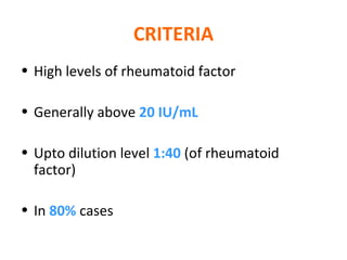 Rheumatoid Factor and Its Diagnositc Significance | PPT