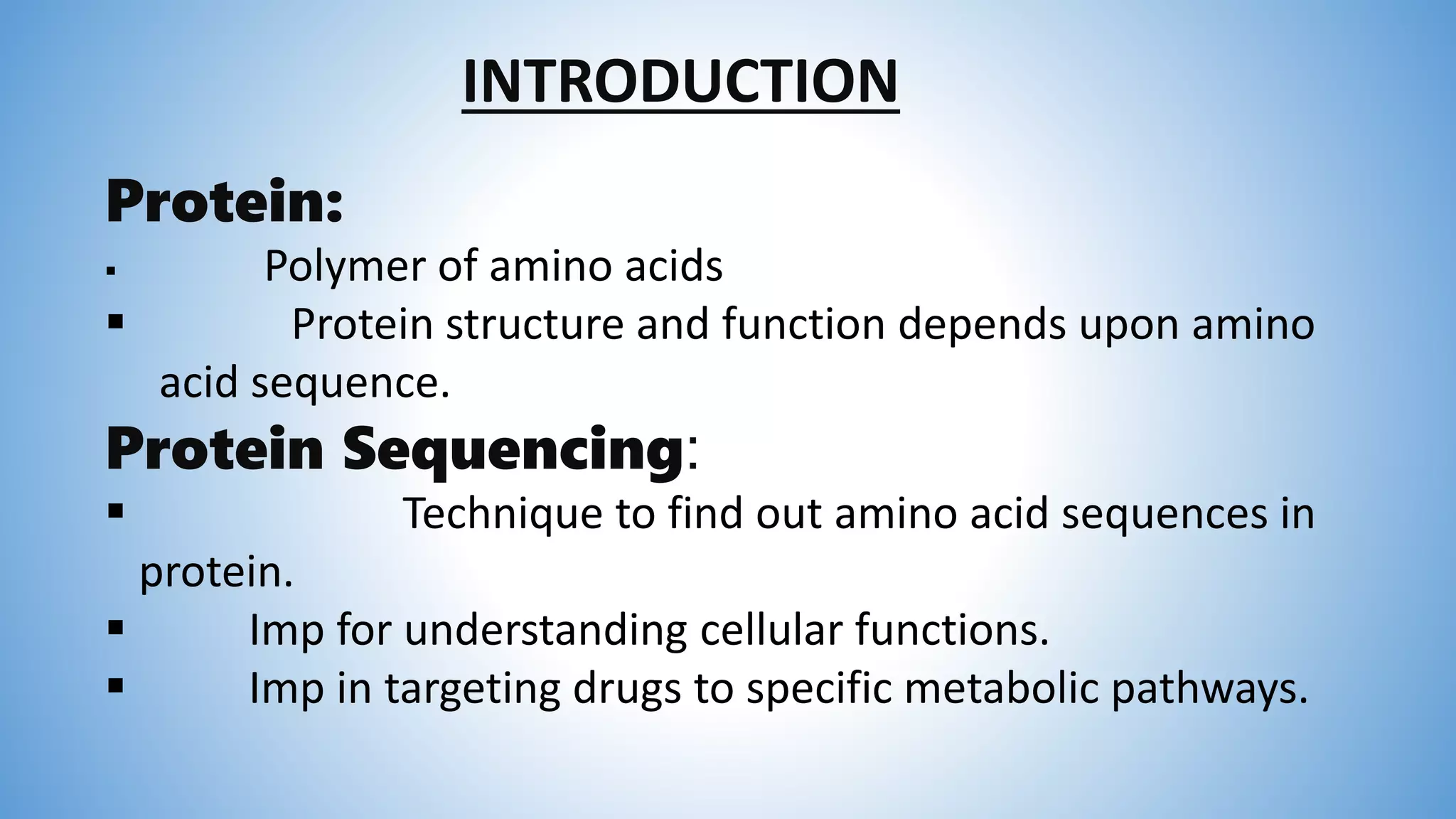 protein sequence analysis | PPTX
