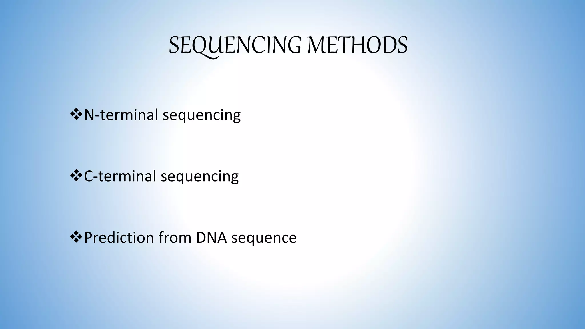 protein sequence analysis | PPTX