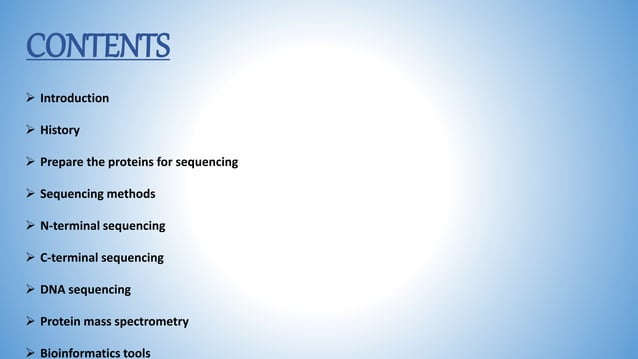 protein sequence analysis | PPTX | Chemistry | Science