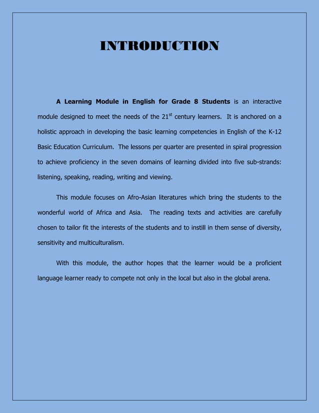 module in english grade 8 | PDF