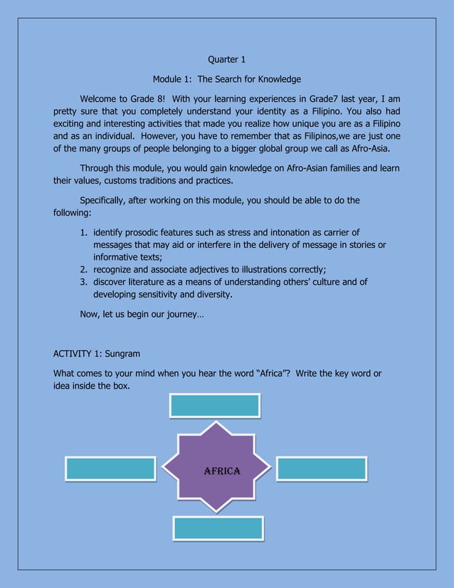 module in english grade 8 | PDF