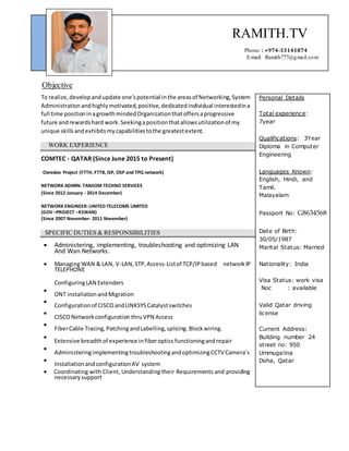 Ramith cv | DOCX